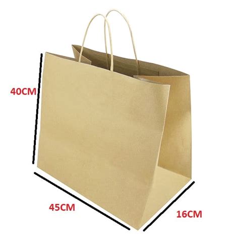 BOUTIQUE BROWN PAPER BAG TWISTED HANDLE 40Hx45Wx16G Cm
