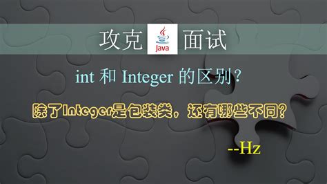java编程中 int 和 integer 的区别 youtube
