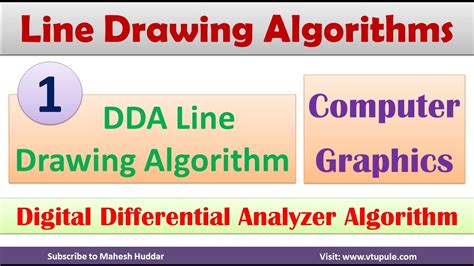 1 digital differential analyzer dda algorithm dda line drawing algorithm by mahesh huddar
