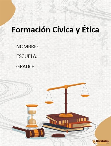 Portadas de Formación Cívica y Ética en Word 2024