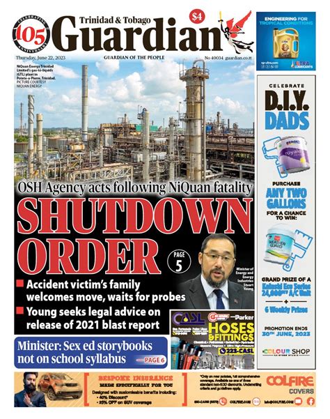 CNC3TV On Twitter Trinidad And Tobago Guardian Thursday 22 June