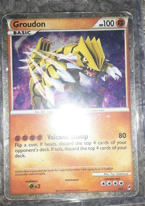Mavin Pokémon TCG Groudon Call of Legends SL4 Holo Shiny Holo Rare