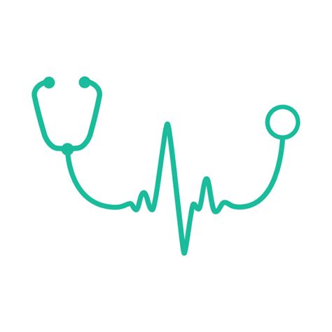Stethoscope Heartbeat Wave Free Svg File SVG Heart