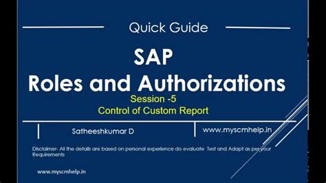 Sap Roles And Authorization Session How To Build Authority Check