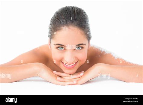 Beautiful Brunette Enjoying Massage Cut Out Stock Images And Pictures Alamy