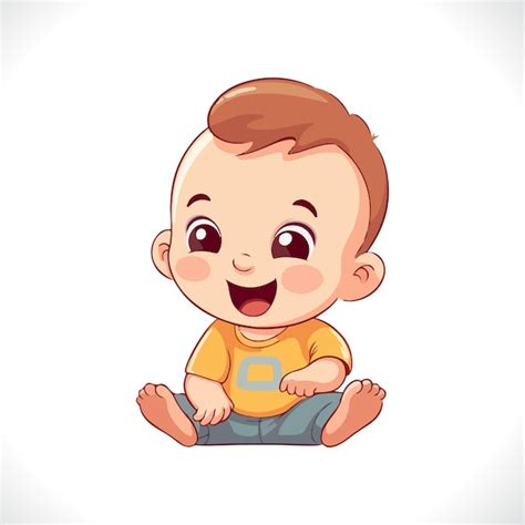 Premium Vector Cute Baby Boy Cartoon Vector Illustration