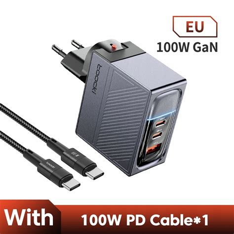 Toocki 100W GaN ładowarka USB typu C szybka ładowarka USB szybkie ła