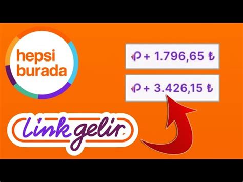 Hepsiburada Para kazanma Hepsiburada Link Gelir Nasıl Yapılır Link