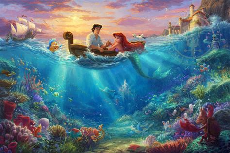 Ladda ner Ariel Eric Målning Pixel Disney Laptop Wallpaper Wallpapers