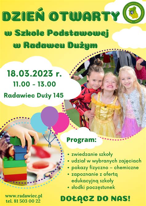 Dzień otwarty w Szkole Podstawowej w Radawcu Dużym Gmina Konopnica