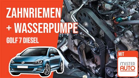 Zahnriemenwechsel Mit Wasserpumpe Golf Oder Tdi Youtube