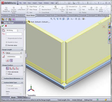Auto Vs Corner Relief In SolidWorks Sheet Metal
