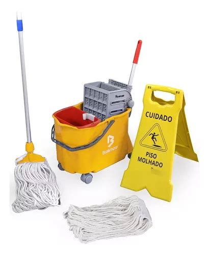 Kit Carro Espremedor Mop Limpeza Doblo L Flex Bralimpia Frete Gr Tis