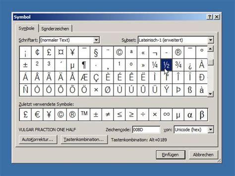 Foto Show Symbole und Sonderzeichen in Word einfügen