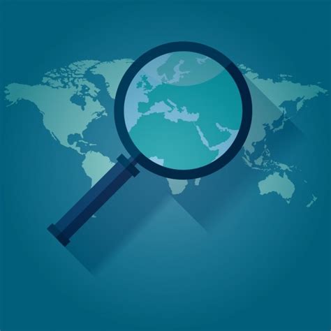 Lupa Sobre Mapa Del Mundo Descargar Vectores Gratis