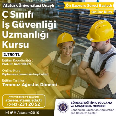 C Sınıfı İş Güvenliği Uzmanlığı Kursu Tamamlandı Staj Formu İndirmek