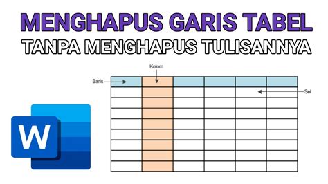 Cara Menghapus Garis Tabel Di Word Tanpa Menghilangkan Tulisan Dalam