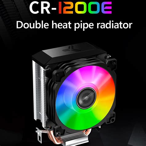 Jonsbo CR1200E 9cm CPU Cooler 2 Copper Heat Pipe Tower RGB 3Pin Cooling