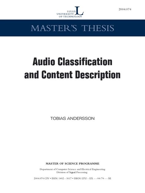 automatic audio classification and content description designing a robust speech music