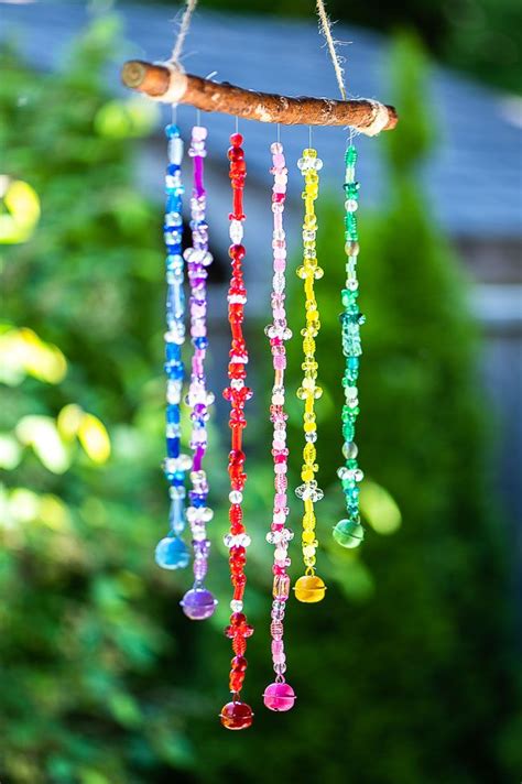 Beaded DIY Wind Chimes Diy Wind Chimes Glass Bead Crafts Wind