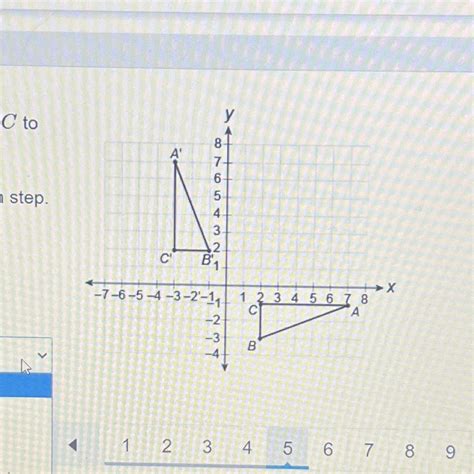 what is the sequence of transformations that maps triangle abc to triangle a b c select from