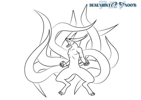 Como Desenhar A Raposa De 9 Caudas Kurama Passo A Passo Desenhos