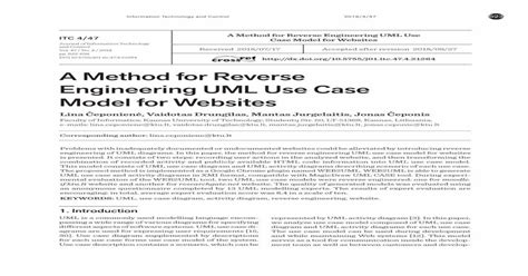 pdf a method for reverse engineering uml use case model for dokumen tips