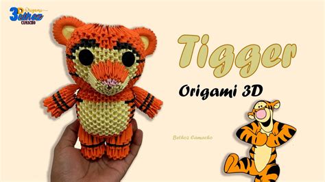 Cómo Hacer a Tigger en Origami 3D Bethoz Camacho YouTube