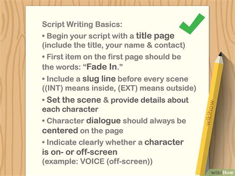 Cómo escribir un guion 23 pasos con fotos wikiHow
