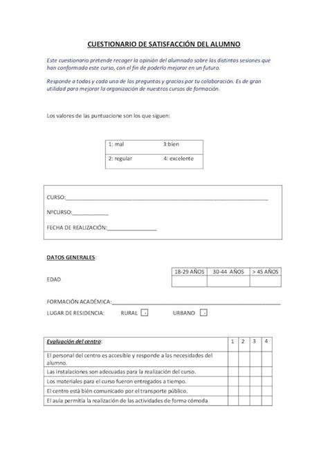 PDF Cuestionario de satisfacción del alumno DOKUMEN TIPS