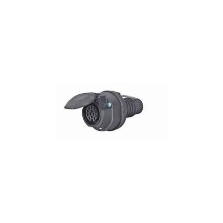 13 Pin Plastic Trailing Caravan Socket 12V