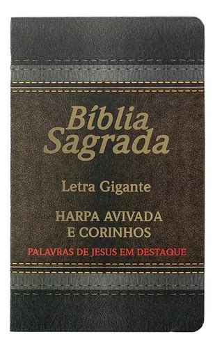 Bíblia Sagrada Harpa E Corinhos Arc Letra Gigante Palavras De Jesus Em