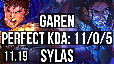 GAREN Vs SYLAS TOP 11 0 5 Legendary 1 0M Mastery KR Diamond