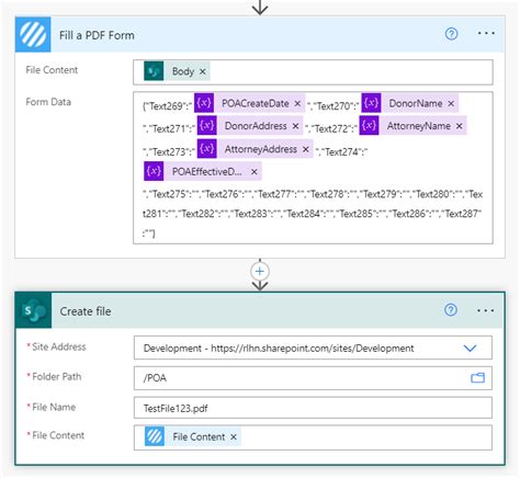 how to fill pdf form using power automate flow