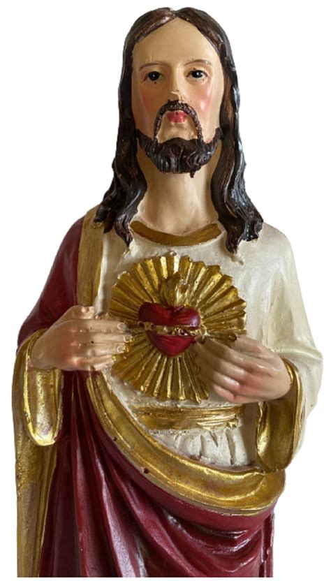 Imagem de Sagrado Coração de Jesus Liturgia Resina 30 cm Elo7
