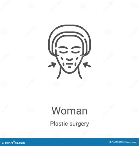 Woman Icon Vector From Plastic Surgery Collection Thin Line Woman