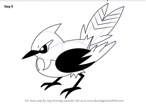 How To Draw Fletchinder From Pokemon Pokemon Step By Step