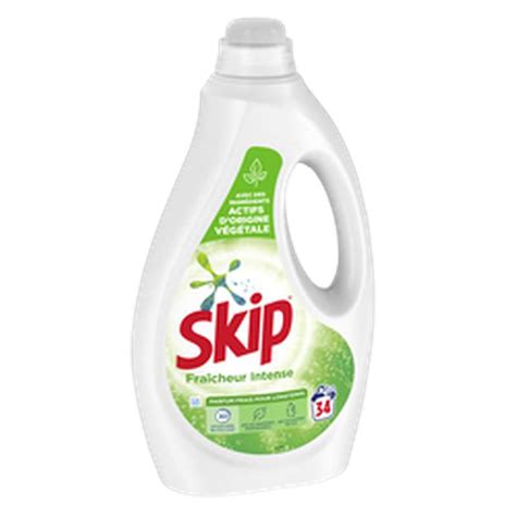 Lessive liquide fraîcheur intense Skip 34 lavages 1 7 L Bam