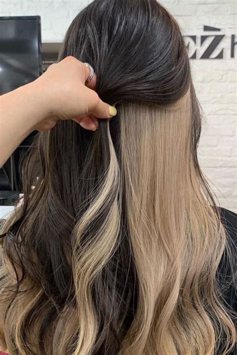 45 Korean Secret Two Tone Hair Color Hidden Hair Color Ideas Hair