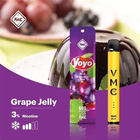 PODDIS VMC POD Yoyo Grape 600 Puffs Nic 3 ใชแลวทง SC