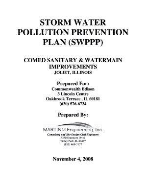 Fillable Online Epa State Il Storm Water Pollution Prevention Plan