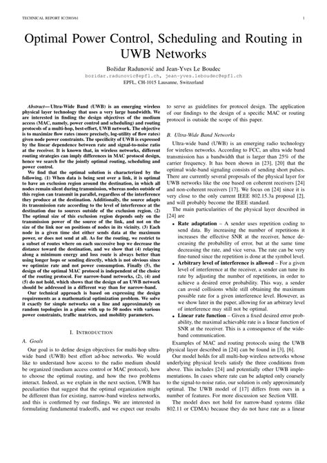 pdf optimal power control scheduling and routing in uwb networks