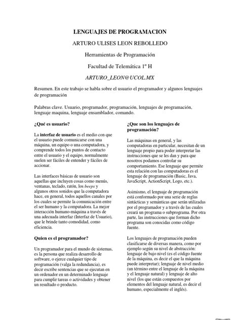 lenguajes de programacion pdf lenguaje de programación c lenguaje de programación