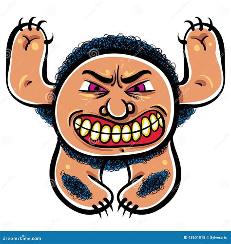 Monstruo Enojado De La Historieta Ejemplo Del Vector Ilustraci N Del