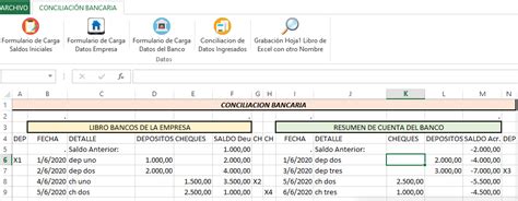 Excel Cursos y Plantillas Contables Sistema de Conciliación Bancaria
