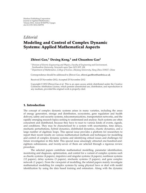 pdf modeling and control of complex dynamic systems applied mathematical aspects