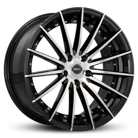GT FORM ANVIL GLOSS BLACK MACHINED FACE 19X8 5 5X110 WHEEL CNC Wheels