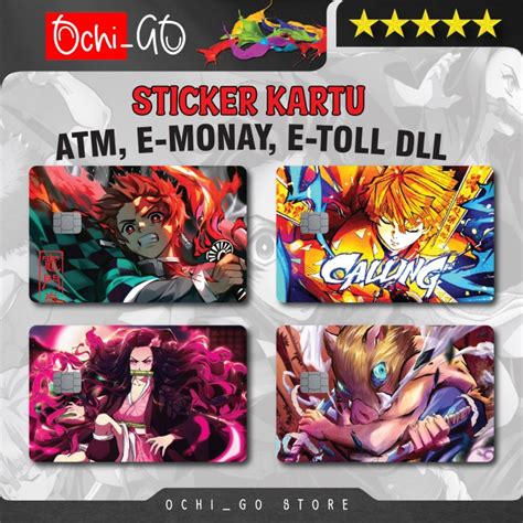 Jual Stiker Garskin Kartu ATM Skin Card Anime Hologram Demon Slayer