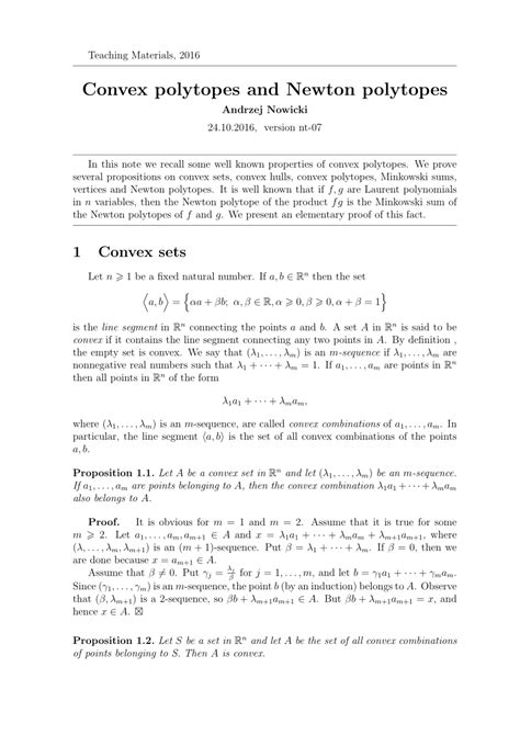 pdf convex polytopes and newton polytopes