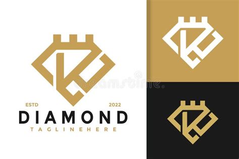 Letter K Diamond Logo Design Stock Illustrations 555 Letter K Diamond